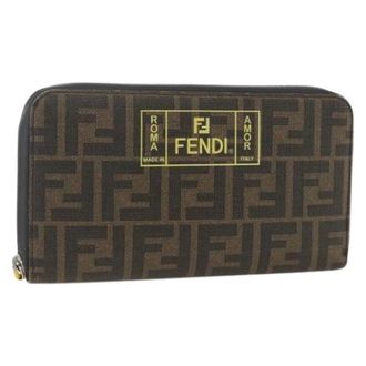 Fendi Portefeuille long Zucca Canvas Pre-owned - Femme - Pre-owned - Brun - Taille: ONE Size