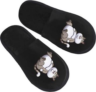Generic Peluche Pantoufles Gros chat de dessin anim&eacute; Unisex Chaussons en Peluche Chaud L&eacute;g&egrave;re Chaussures Ext&eacute;rieur Hiver M