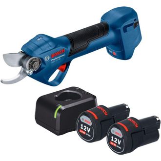 Bosch GGP 12V-25 Akku Gartenschere 12 V 25 mm Brushless + 2x Akku 3,0 Ah + Ladeger&auml;t
