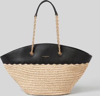 Claudie Pierlot Geflochtener Korb mit Lederakzenten