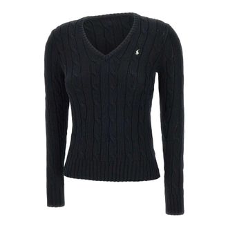 Polo Ralph Lauren Femme, Pulls, Noir, Taille: 38 FR Pull classique en coton pima noir
