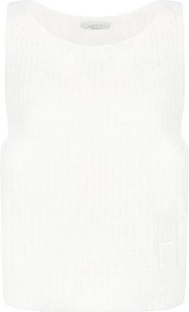 H&eacute;st H&eacute;st, Femme, Pulls, Blanc, Taille: 36 FR Pull Fam Col V