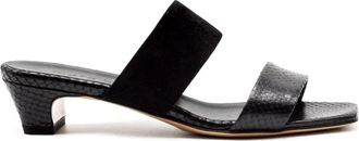 Mara Bini Femme, Chaussures, Noir, Taille: 38 EU Sandales &agrave; brides effet peau de serpent