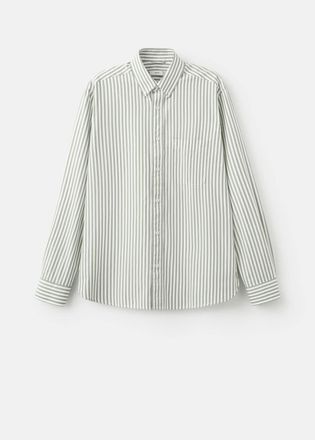 Mango Chemise regular-fit 100 % coton rayures vert pastel - Homme - XXL - MANGO MAN