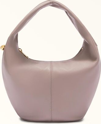 Furla Ring Schultertasche M Mauve Grau Verona Kalbsleder Damen