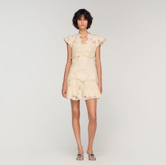 Sandro Robe courte en guipure