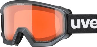 Uvex athletic LGL - leicht kontrastverst&auml;rkende Skibrille mit Anti-Fog-Beschichtung im kantigen Retro-Design f&uuml;r Damen und Herren - black dl orange-clear -