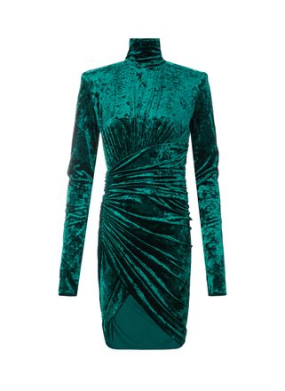 Alexandre Vauthier Langes drapiertes Kleid - Grün