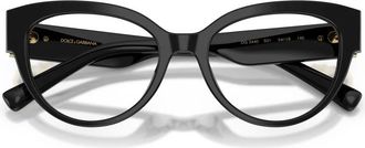Dolce & Gabbana Femme, Accessoires, Noir, Taille: 54 MM Cat-eye Optical Frame
