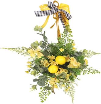 BESPORTBLE Fr&uuml;hlingskranz Dekoanh&auml;nger aus Langlebigem Material Realistischer Blumenkranz f&uuml;r T&uuml;r und Wand Pflegeleicht f&uuml;r Festtage und Wohnraumgestaltung