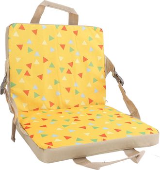 Generic Buntes Blumenmuster -Stadionkissen Zum Fischereicamping, Faltbarer Stadionstuhl mit Rückenstütze, Ideal für Partys und Picknicks (Yellow)