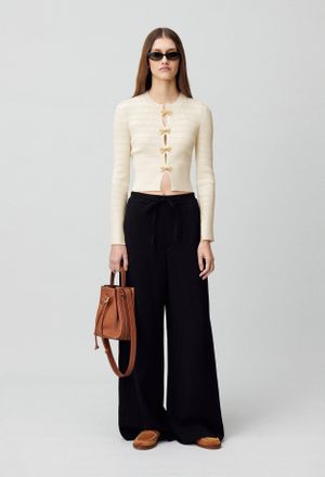 Claudie Pierlot Pull maille fine noeuds