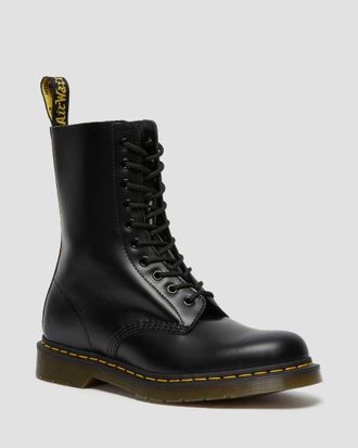 Dr. Martens 1490 Glatt, Leder Stiefel in Schwarz, Gr&ouml;&szlig;e: 39