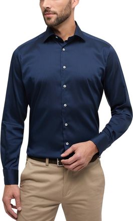 Eterna Modern Fit Performence Hemd Langarm New Kent Stretch nachtblau Größe 40