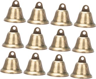 Cabilock 25 St&uuml;ck Kleine Bastelglocken 38mm Aus Metall Bronze Vintage Handwerk Glocken Zum Dekorieren Innen Au&szlig;en Weihnachten Hochzeit Party