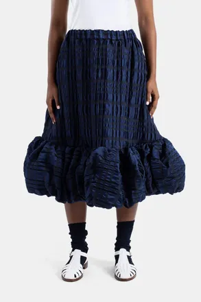 Comme Des Gar&ccedil;ons Womens Navy Mid-Length Skirt With Volume Blue