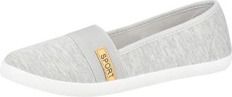 Elara Damen Ballerina Flache Bequeme Slipper Chunkyrayan BD1412-BL Grau-36