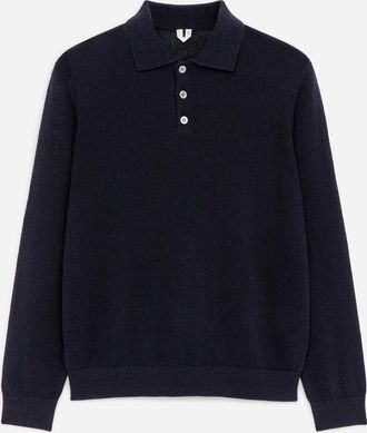 Arket Poloshirt Aus Leinenmischung -Blau