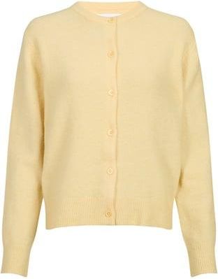 Sams&oslash;e & Sams&oslash;e Cardigan droit &agrave; col rond en laine m&eacute;lang&eacute;e