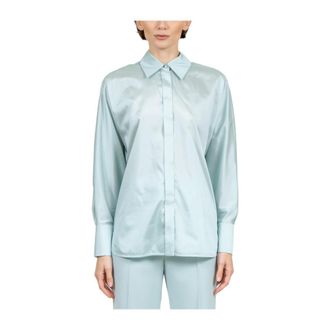 Max Mara Femme, Blouses et Chemises, Bleu, Taille: 38 FR Max Mara Studio Chemises