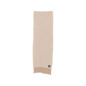 Stone Island Logo Patch Waffle-Knit Schal - - Accessories - Herren - Beige - ONE SIZE