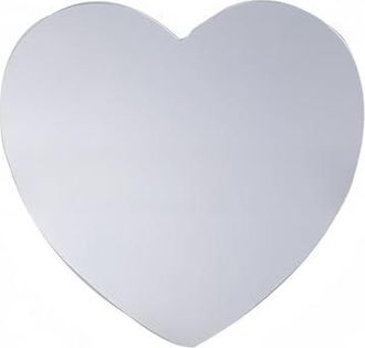 Generic Autohesion Miroir mural d&eacute;coratif en forme de coeur en verre acrylique pour salon, chambre &agrave; coucher, salle de bain, entr&eacute;e, bord lisse, image haute d