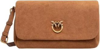 Pinko Pinko, Femme, Sacs, Brun, Taille: ONE Size Click Soft Horizontal Shoulder Bag