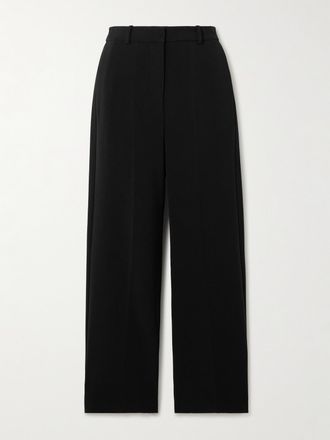 Joseph Pantalon Large En Cr&ecirc;pe Tory - Noir