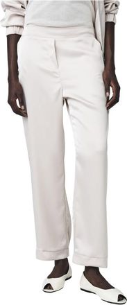 Jane Lushka Sebastian Saten Hose - - Trousers - Damen - Wei&szlig; - S