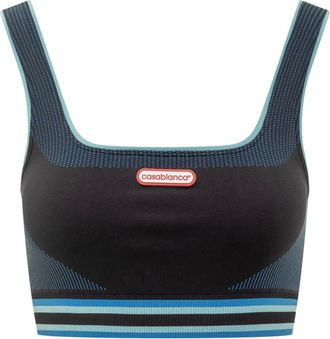 Casablanca brassière à design sans coutures - Noir