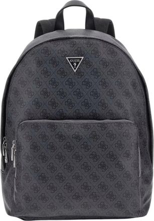 Guess Homme, Sacs, Noir, Taille: ONE Size Sac &agrave; Dos Noir Moderne avec D&eacute;tails en Or