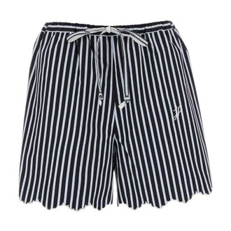 Patou Bestickte Baumwoll-Bermuda-Shorts - - Shorts - Damen - Blau - S