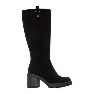 Refresh Schwarze Kunstleder Stiefel mit Absatz - - Shoes - Damen - Schwarzk - 40 EU