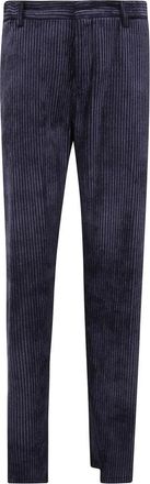 Emporio Armani Homme, Pantalons, Bleu, Taille: 3XL Pantalon en velours c&ocirc;tel&eacute; imprim&eacute;