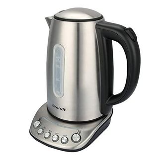 Brandt BO1202B - Bouilloire &eacute;lectrique 360&deg; - Capacit&eacute; 1,7L - 5 temp&eacute;ratures pr&eacute;enregistr&eacute;es - Boutons r&eacute;tro&eacute;clair&eacute;s - Enrouleur de cable - Puissance 2200W -