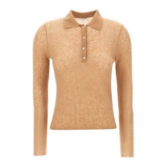 Aspesi Polo en cachemire et laine - Femme - Tops - Brun - Taille: 36 FR