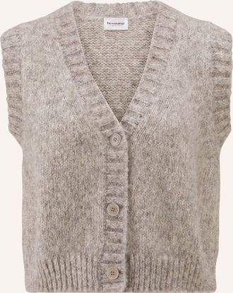 Hessnatur Hessnatur Hessnatur Strickweste Relaxed Aus Alpaka Und Bio-Baumwolle grau