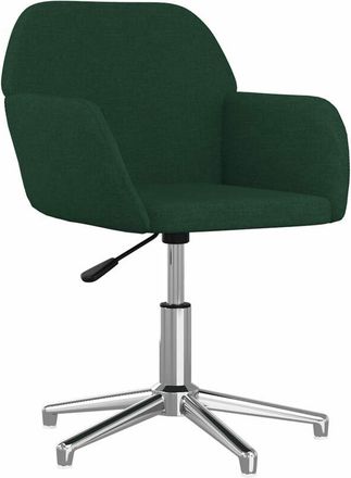 vidaXL Chaise pivotante de bureau Vert foncé Tissu Vidaxl