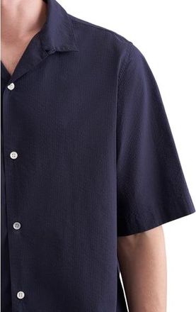 Seidensticker Chemise droite manches courtes en coton