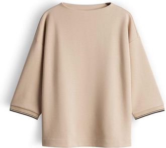 someday Sweatshirt UTALBA DETAIL Regular aus Viskose Mix gerader Schnitt, lockere Passform, farblich abgesetzte Rippb&uuml;ndchen