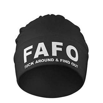 Generic Femme Homme Bonnet &Agrave; Revers Foutez-Vous La Paix Et D&eacute;couvrez-Le Bonnets De Ski Classique Bonnet dhiver Mode Bonnets Tricot&eacute; pour Course Quotidien Hive