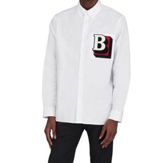 Burberry Mens White Cotton Dress Shirt