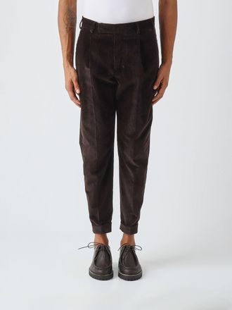 Pantaloni Torino Pantalon slim fit en velours c&ocirc;tel&eacute; &agrave; taille mi-haute