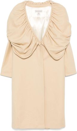 Dries Van Noten 1990s Mantel mit Umschlag - Nude