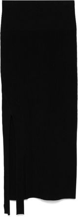 Victoria Beckham Gerippter Midirock - Schwarz