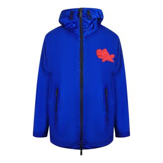 Dsquared2 Gro&szlig;e Blaue Jacke Mit Dsq2-logo