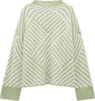 someday Rundhals-Strickpullover - - Knitwear - Damen - Gr&uuml;n - S