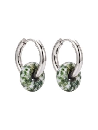 Purelei Green Dot Jasper Hoops