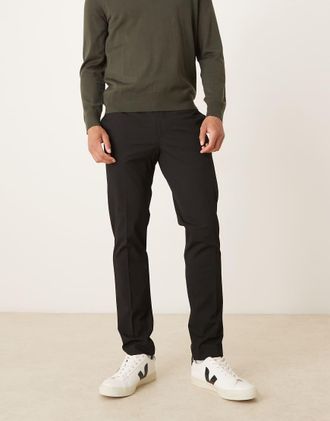 Mango Pantalon ajusté - Noir