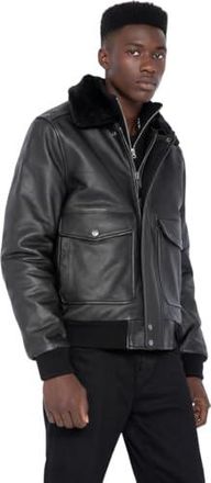 Schott NYC LC5331X Blouson, Noir (Ant.Black), XXX-Large (Taille fabricant: XXXL) Homme